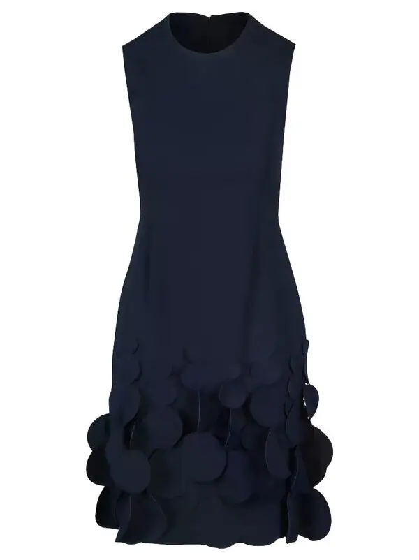 Catherine Regehr Jackie Appliqué Crepe Dress - Blue