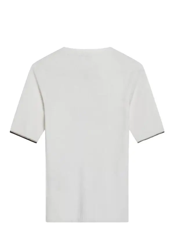 Brunello Cucinelli Ribbed Short-sleeved Sweater - Neutrals