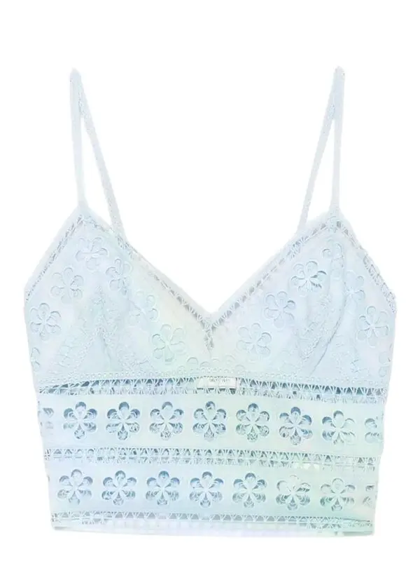 Charo Ruiz Ibiza Melie Guipure-lace Top - Blue