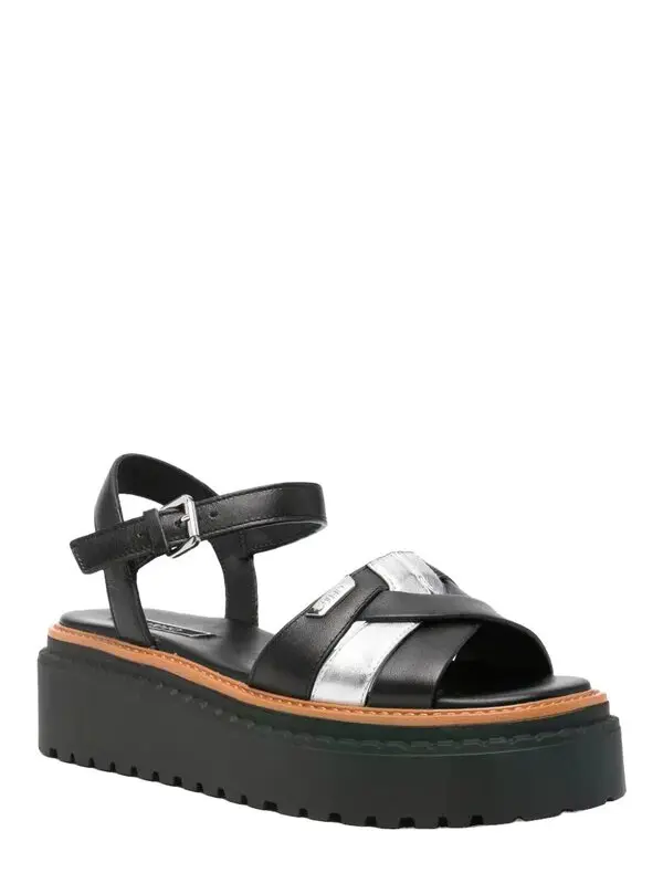 Liu Jo Logo Plaque Sandals - Black