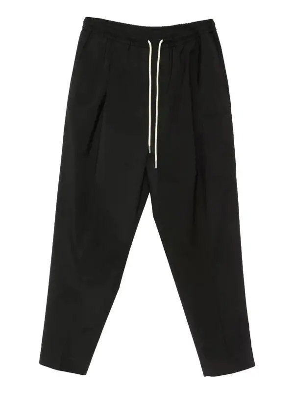 BE ABLE Drawstring Tapered Trousers - Black