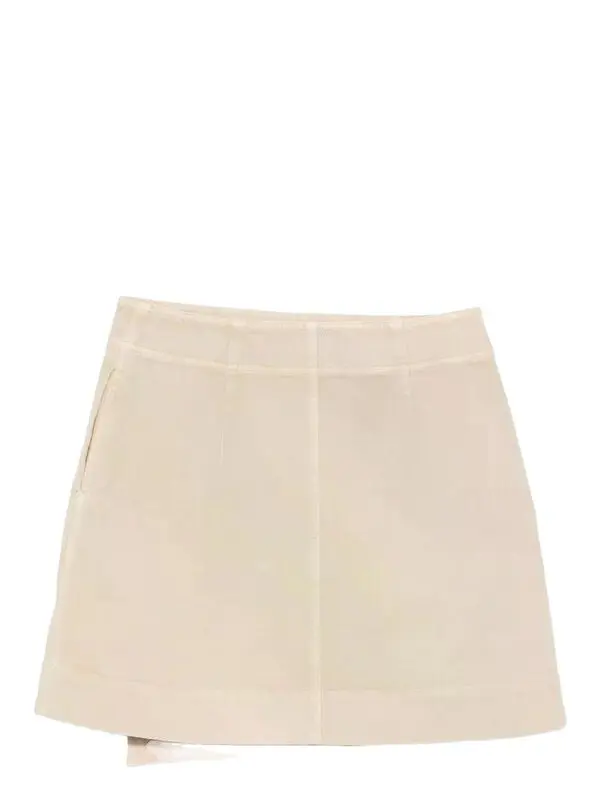 Closed Wrap-style Skirt - Neutrals