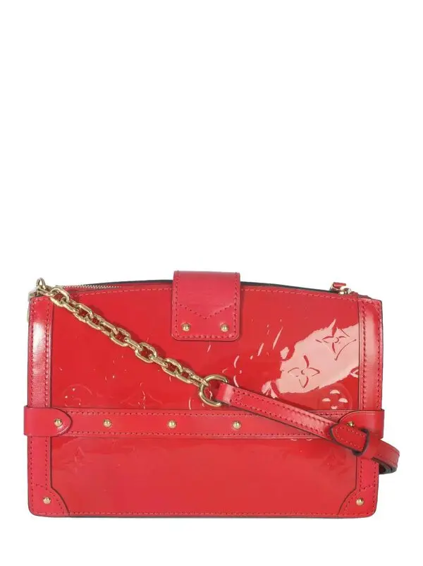 LOUIS VUITTON Monogram Vernis Trunk Shoulder Bag - Red