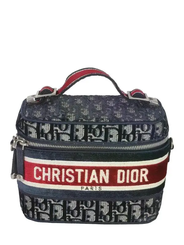Dior Diortravel Oblique-monogram Make-up Bag - Blue