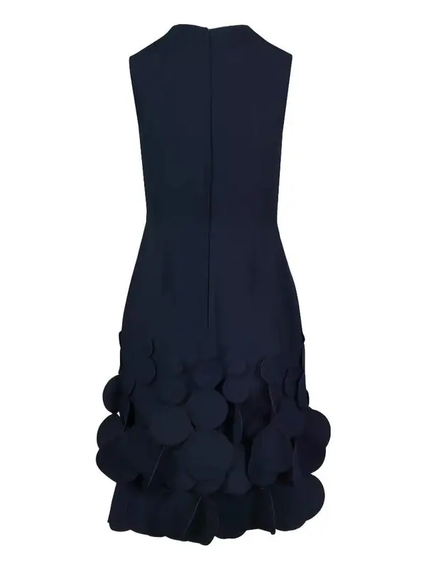 Catherine Regehr Jackie Appliqu Navy Crepe Dress - Blue