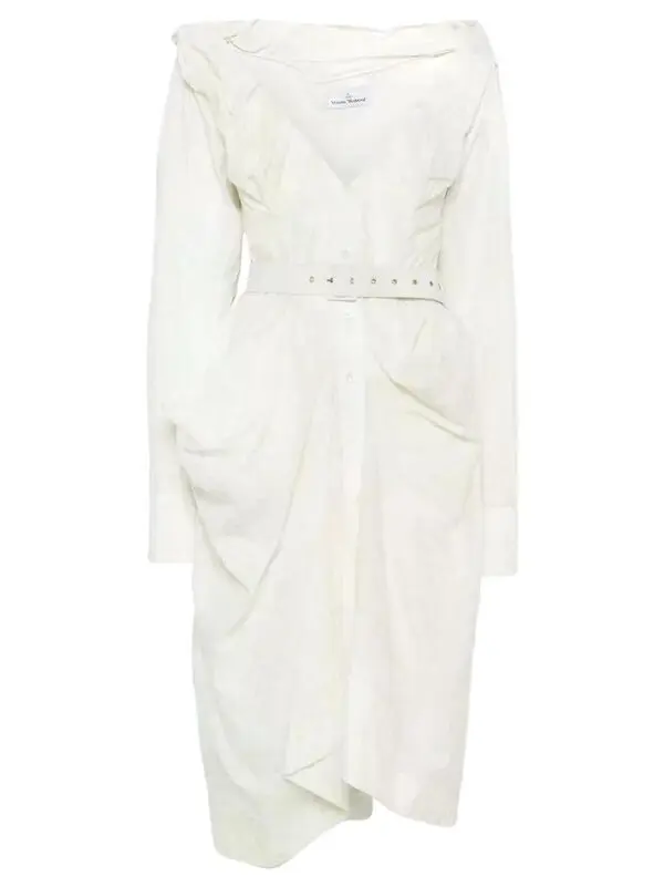 VIVIENNE WESTWOOD Kendall Belted Midi Dress - Neutrals