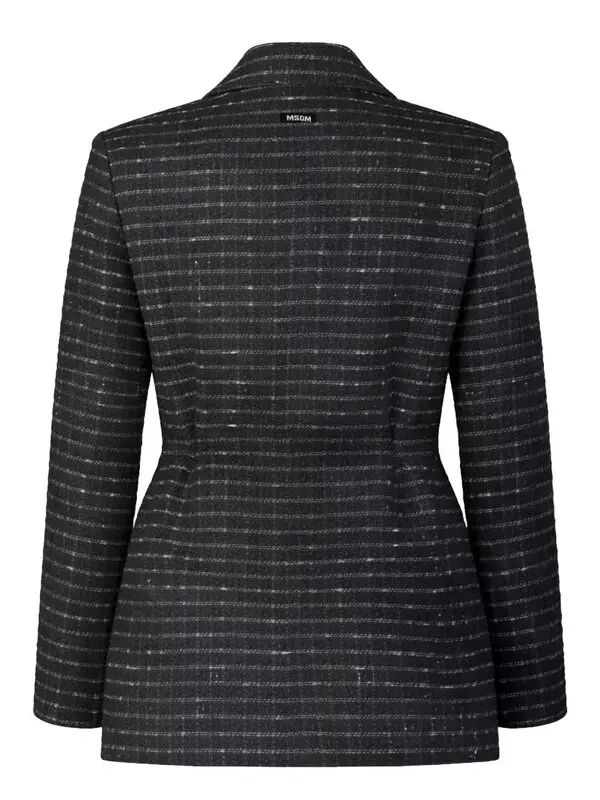 MSGM Checked Single-breasted Blazer - Black