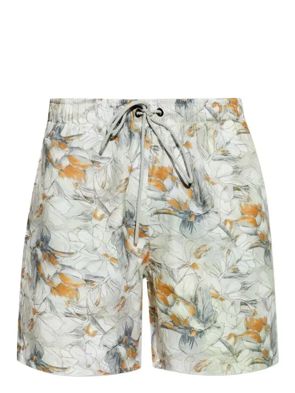 Hanro Floral Print Drawstring Shorts - White