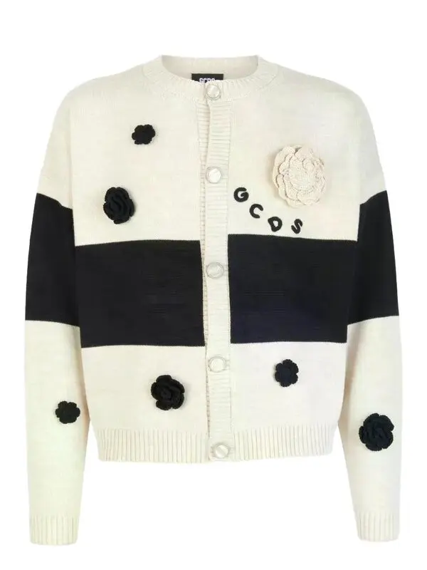 Gcds Hello Kitty Crochet Cardigan - Neutrals