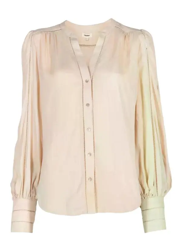 L'Agence Kiera Ladder-trim Blouse - Neutrals