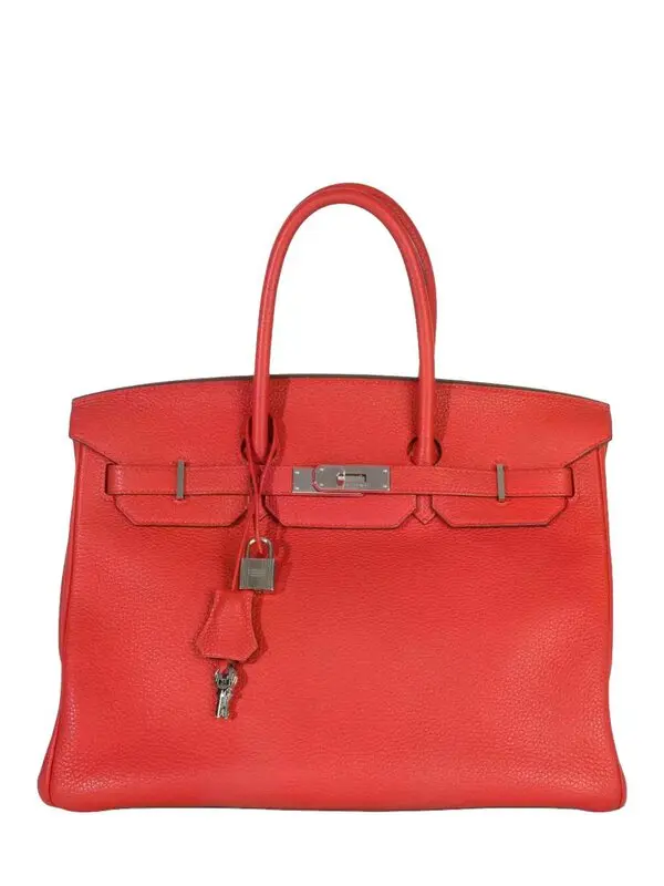 Hermès 2014 35 Birkin Tote Bag - Red