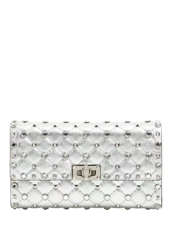 Valentino Garavani Rockstud Spike Shoulder Bag - Silver