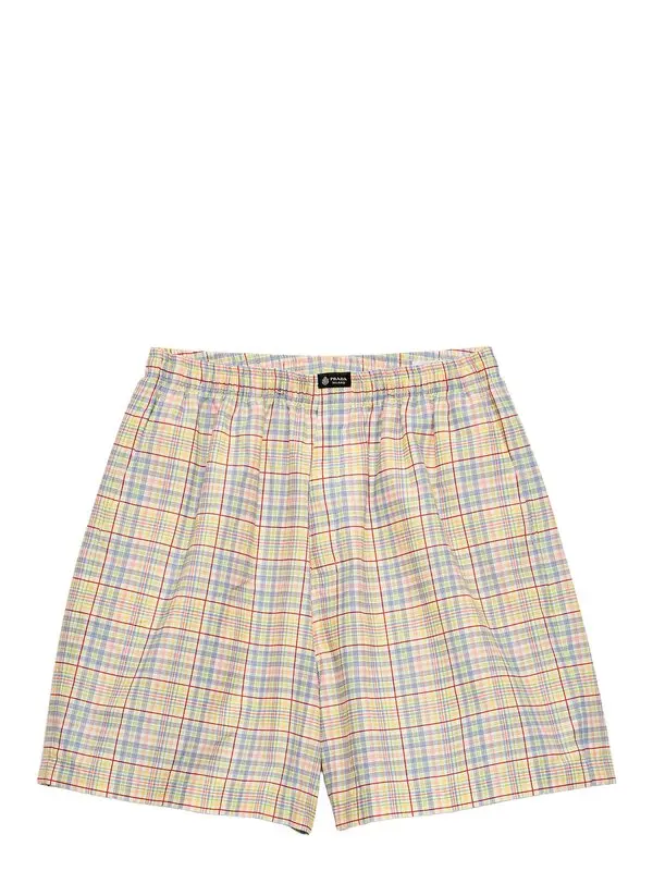 Prada Cotton Check Print Bermuda Shorts - Light Blue