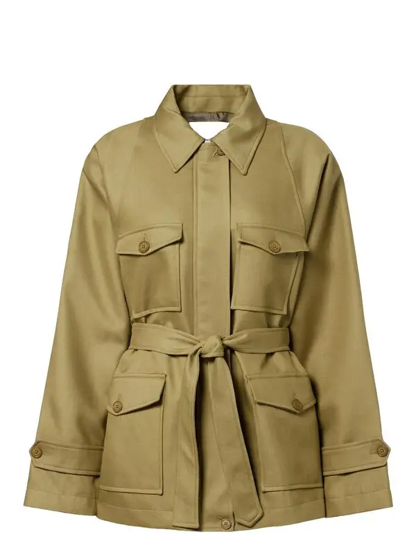 THE FRANKIE SHOP Kelia Belted Padded Jacket - Green
