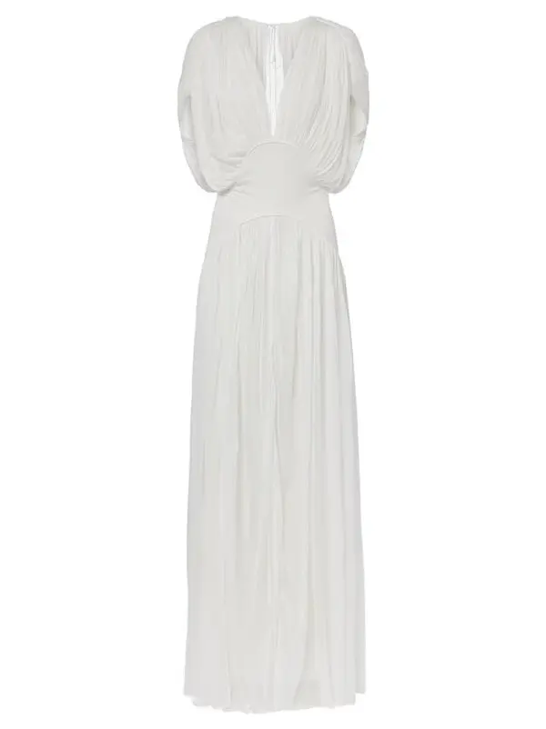 Tove Lyla Draped Jersey Gown - White