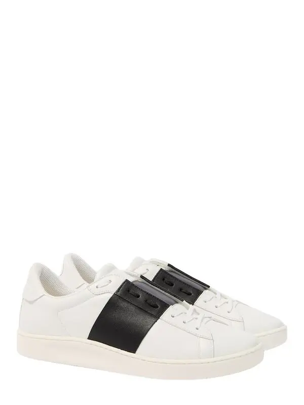 Valentino Garavani Open Royco Leather Sneakers - White