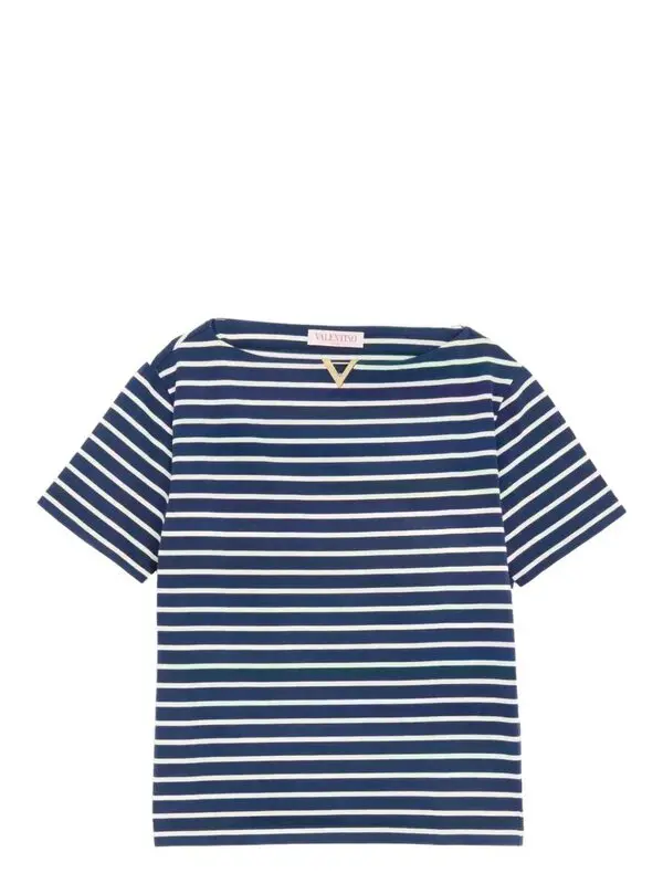 Valentino Garavani Vgold Cotton T-shirt - Blue