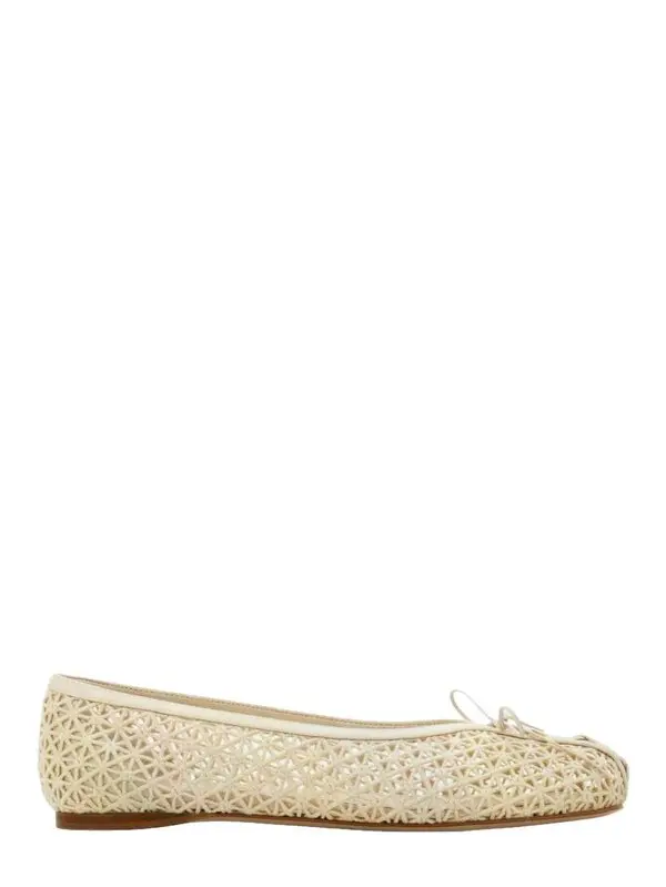 FERRAGAMO Macramé Lace Ballet Flats - Neutrals