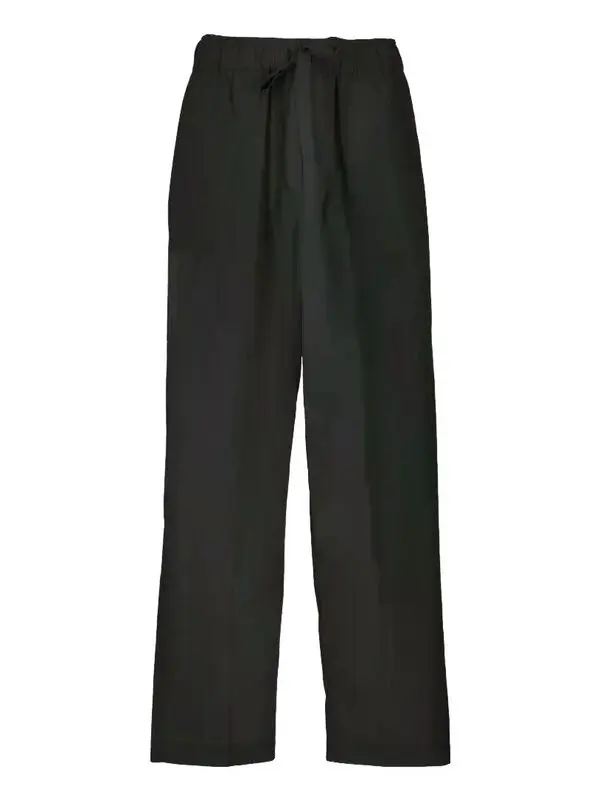 EMMA E GAIA Drawstring Wide-leg Trousers - Black