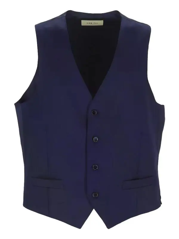 L.B.M. 1911 Wool Waistcoat - Blue