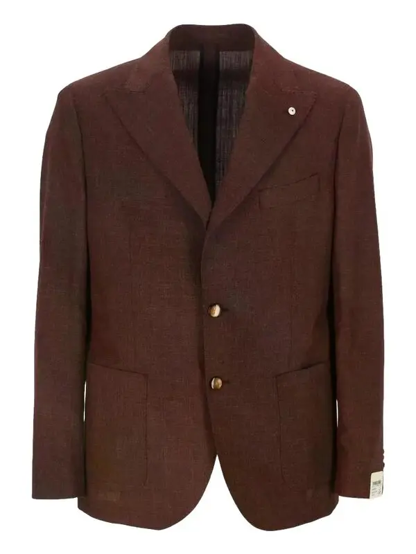 L.B.M. 1911 Peak-lapel Single-breasted Jacket - Brown