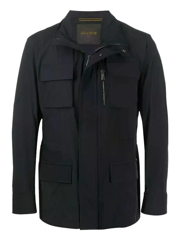 MOORER Manolo Multi-pocket Jacket - Blue