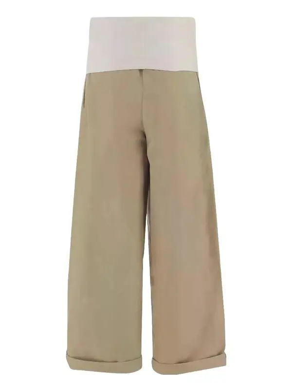 DARKPARK Wendy Pleated Turn-up Trousers - Neutrals