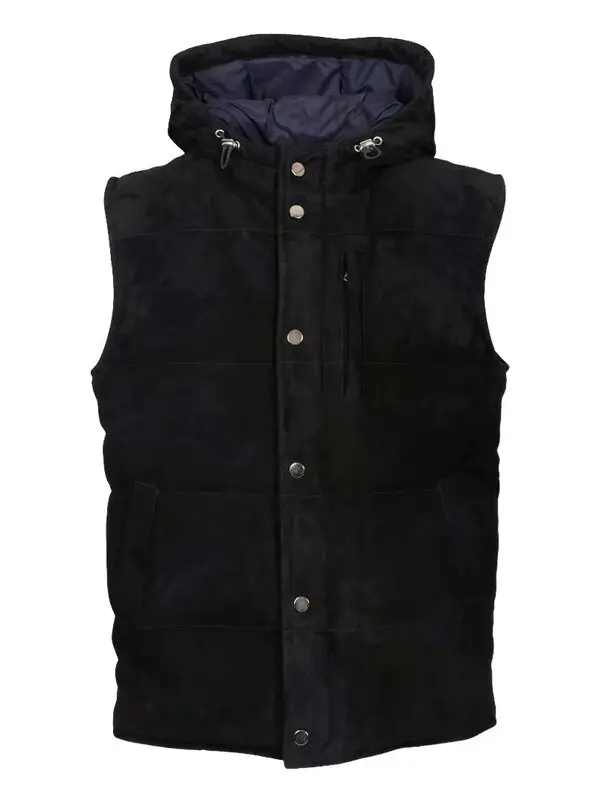 AL DUCA D’AOSTA 1902 Quilted Suede Gilet - Blue