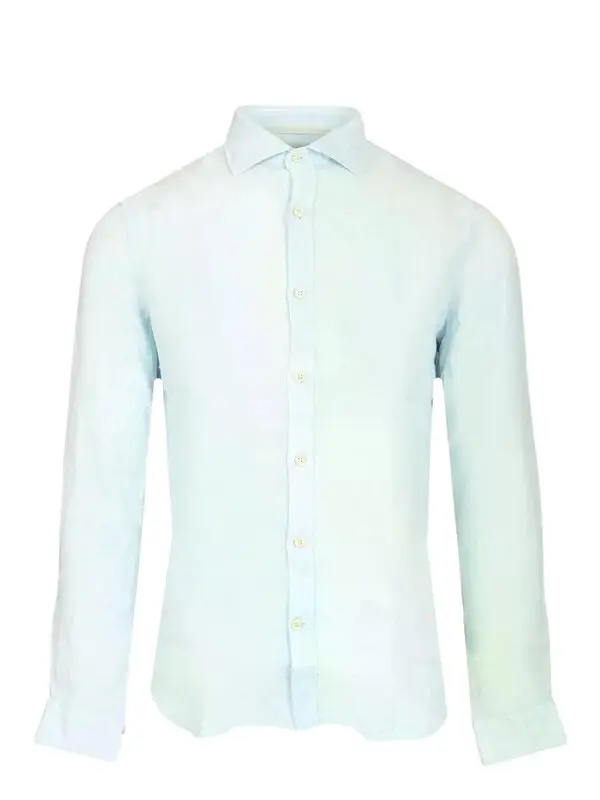AL DUCA D’AOSTA 1902 Spread-collar Linen Shirt - Blue