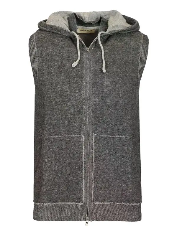 AL DUCA D’AOSTA 1902 Knitted Sleeveless Hoodie - Grey