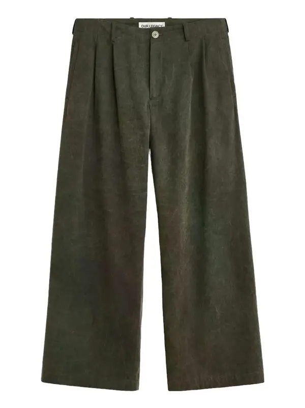 Our Legacy Pleated Wide-leg Trousers - Grey