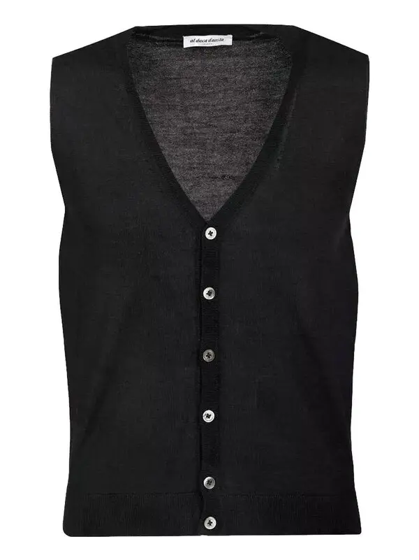 AL DUCA D’AOSTA 1902 Fine-knit V-neck Vest - Blue