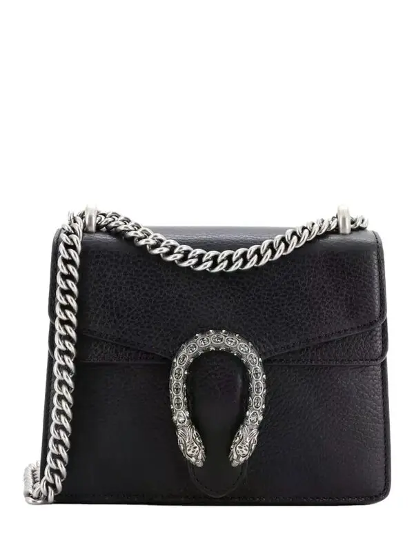 Gucci Dionysus Leather Mini Crossbody Bag - Black