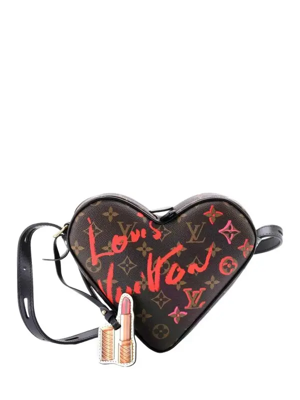 LOUIS VUITTON Limited Edition Fall In Love Monogram Canvas Coeur Handbag - Brown