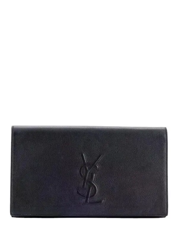 Saint Laurent Belle De Jour Leather Clutch Bag - Blue