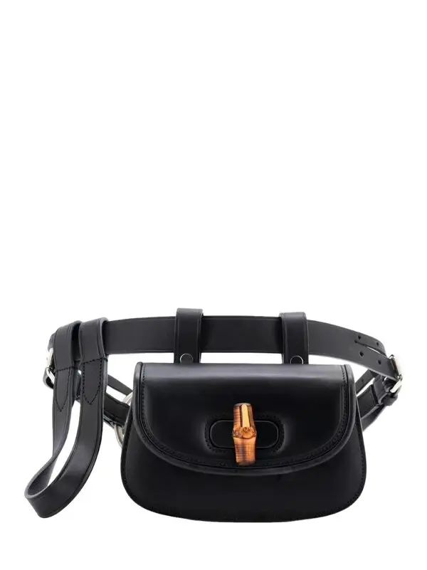 Gucci Bamboo 1947 Leather Mini Belt Bag - Black