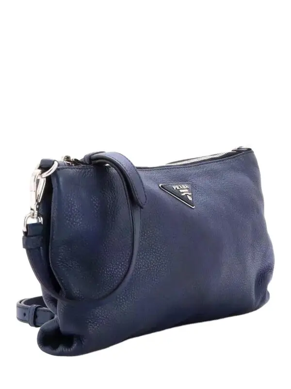 Prada Vitello Daino Mini Crossbody Bag - Blue
