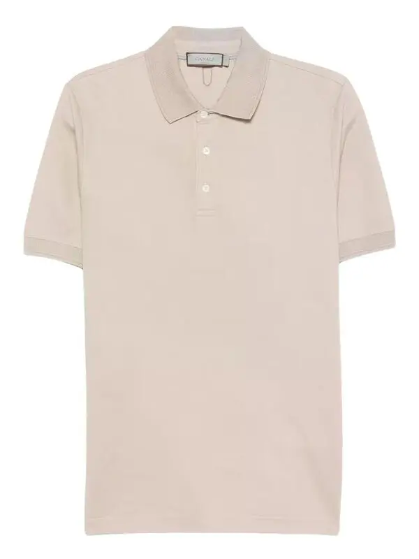 Canali Short-sleeve Polo Shirt - Brown