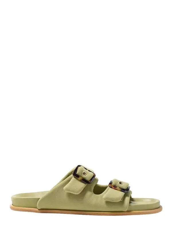 ERES Izia Buckle Mules - Green