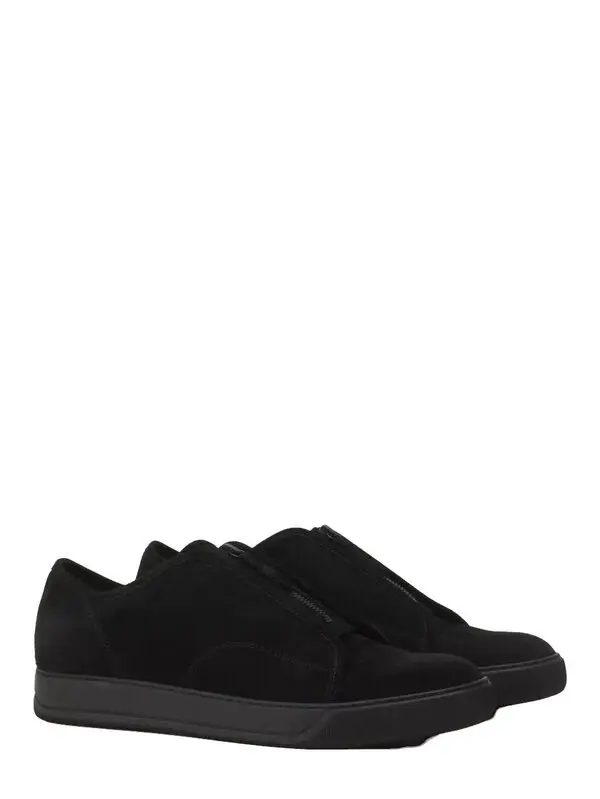 LANVIN Zip-detail Suede Sneakers - Black