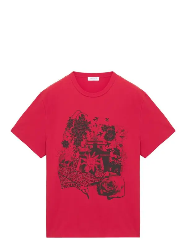 Alexander McQueen Fanzine Print T-shirt - Red