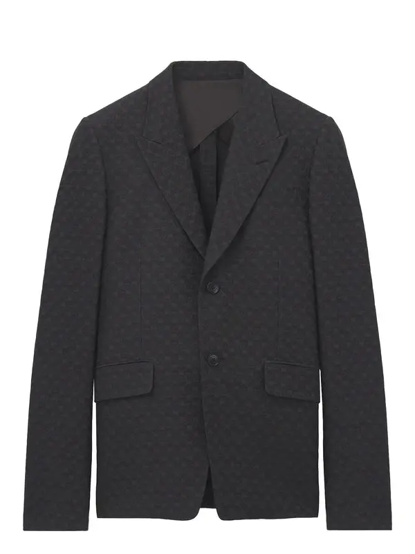 Alexander McQueen Skull Jacquard Single Breasted Jacket - Brown