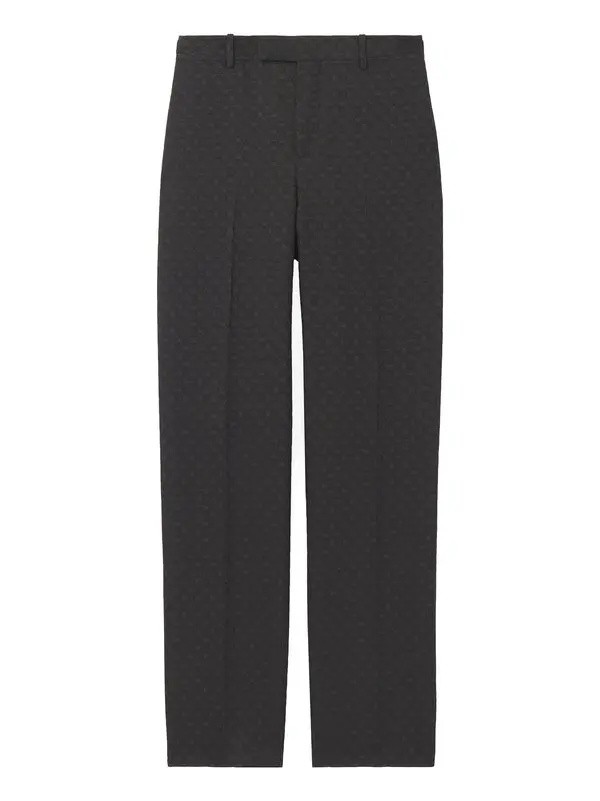 Alexander McQueen Skull Jacquard Tailored Trousers - Brown