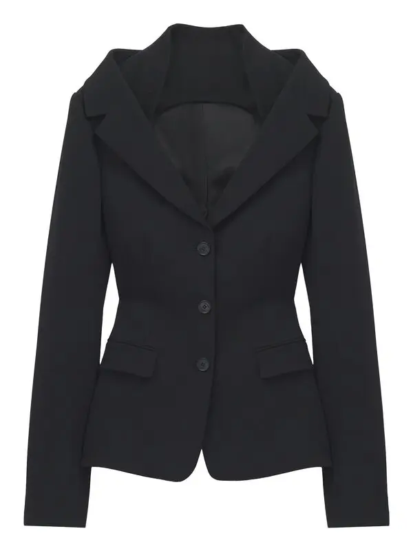 Alexander McQueen Off-the-shoulder Harness Jacket - Black
