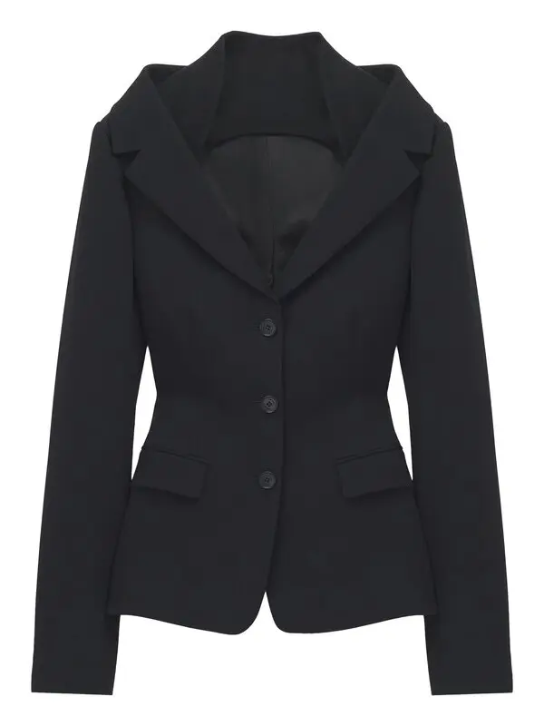 Alexander McQueen Off-the-shoulder Harness Jacket - Black