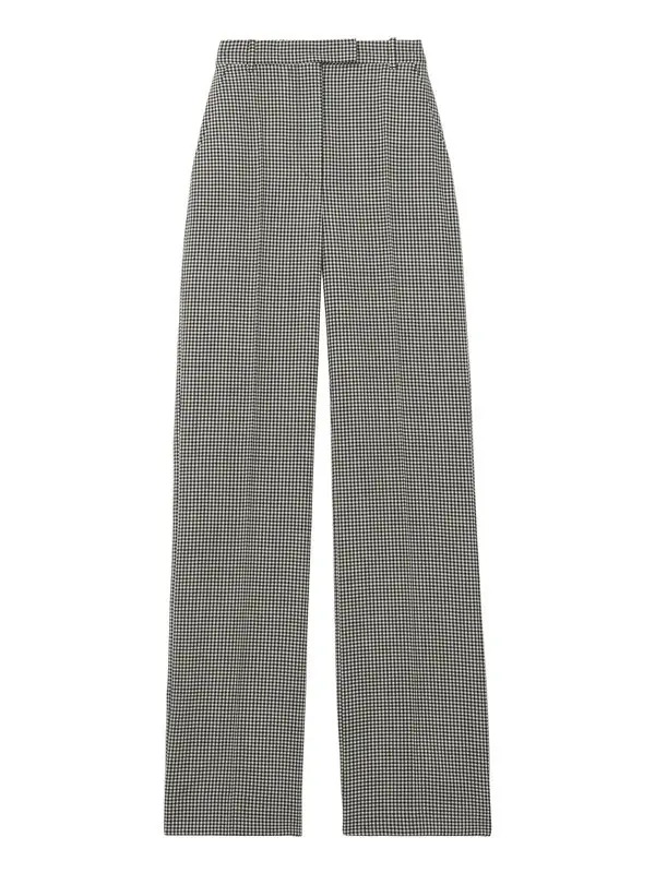 Alexander McQueen Gingham Check Tailored Trousers - Black/ivory