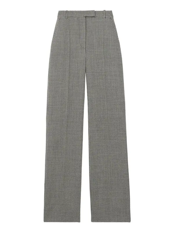 Alexander McQueen Gingham Check Tailored Trousers - Black/ivory