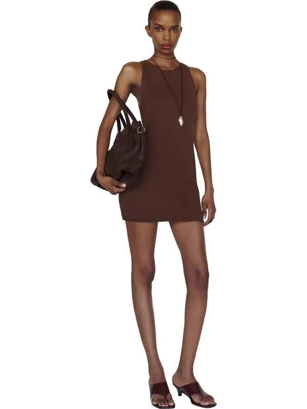 REFORMATION Oriana Sweater Tank Dress - Brown