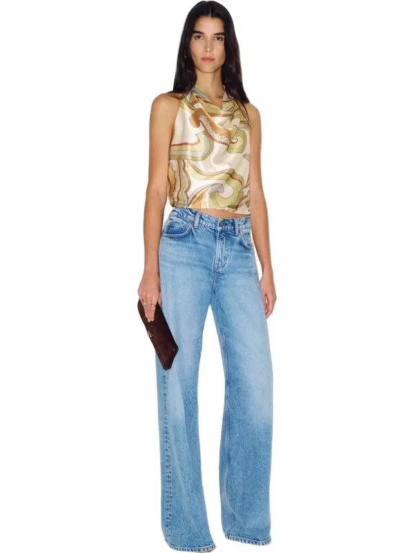 REFORMATION Jony Silk Top - Multi