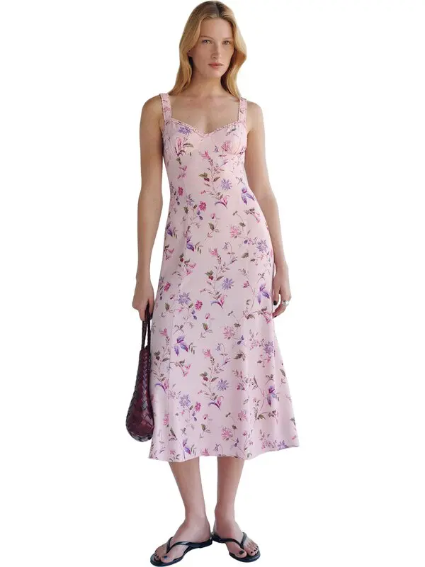 REFORMATION Tully Dress - Pink